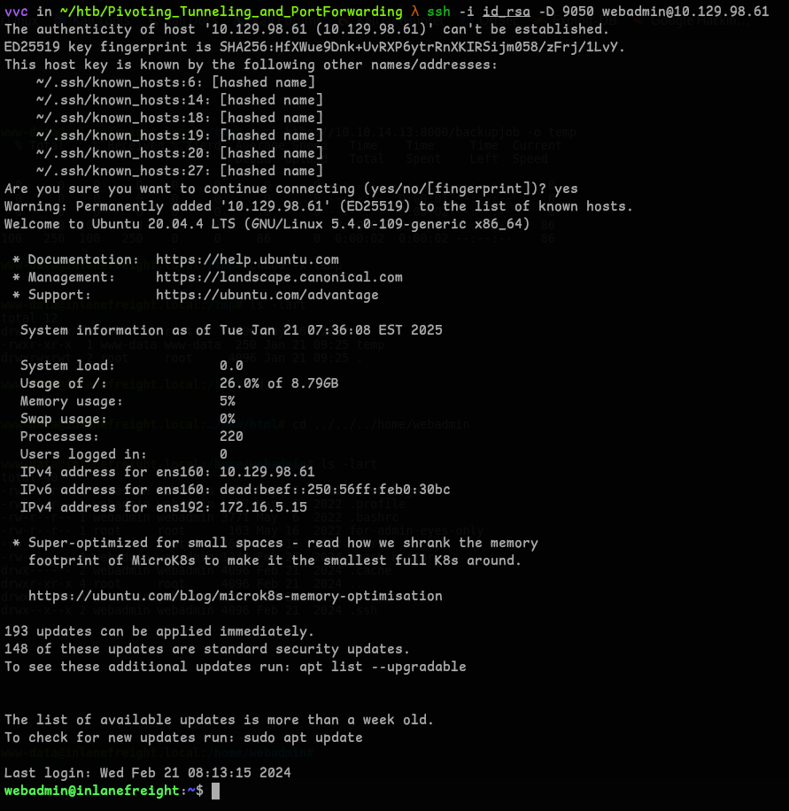 Pivoting, Tunneling, and Port Forwarding - Skill Assessment | Vamsi200 Blog
